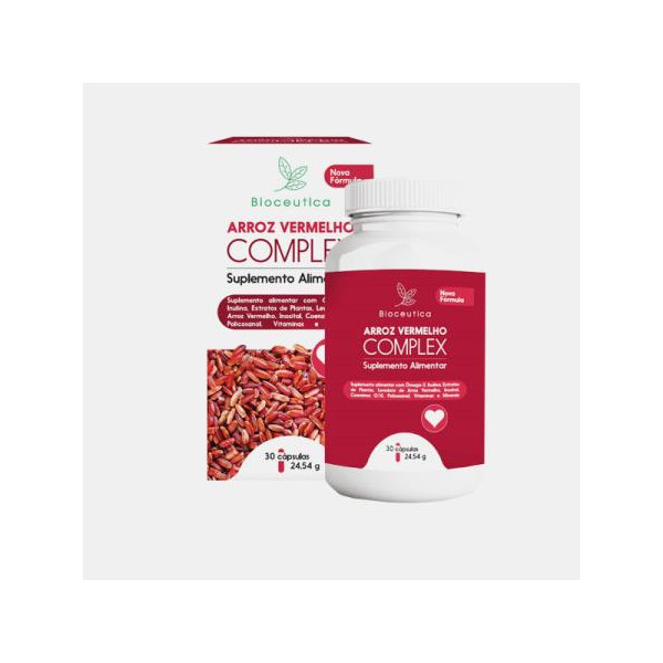 ARROZ VERMELHO COMPLEX 30 CAPSULAS NOVA FORMULA